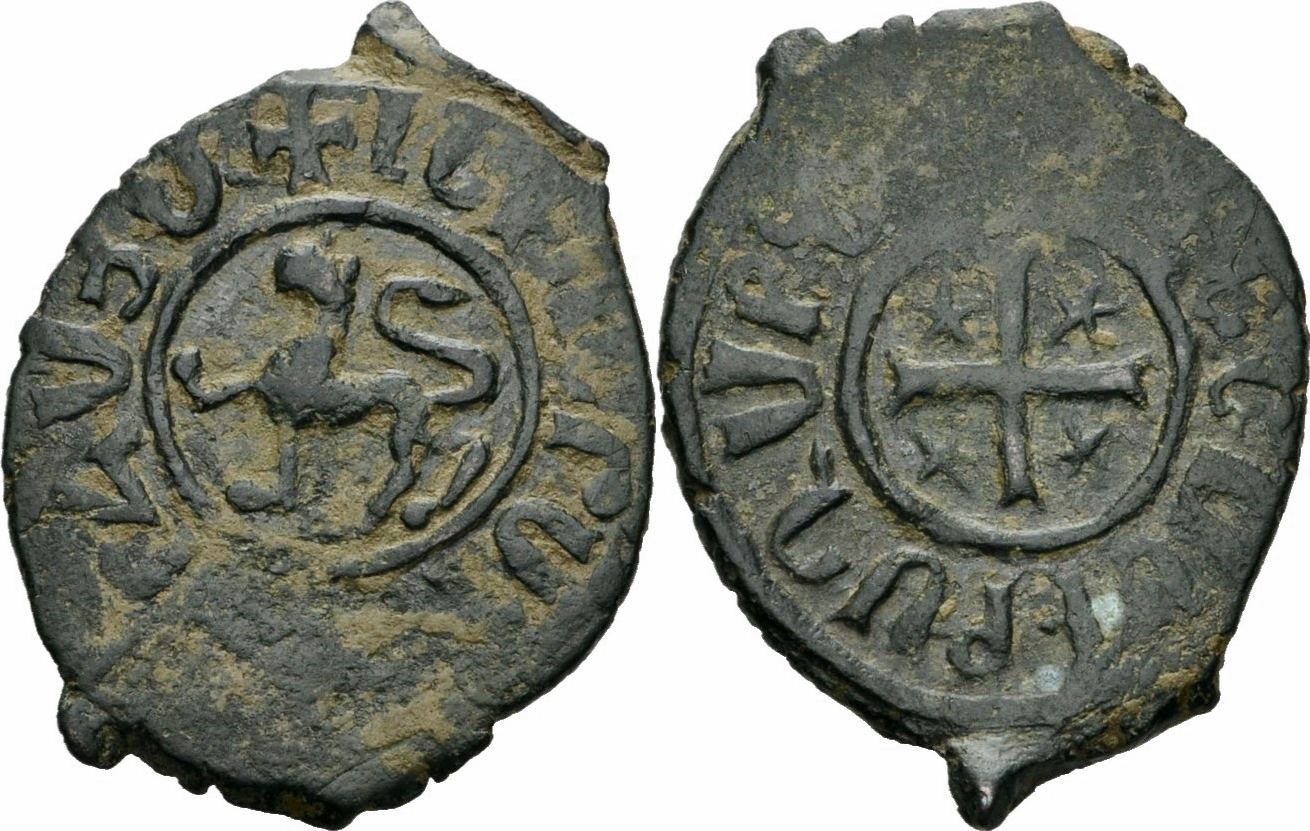 1270-1289 Armenien Königreich Levon II. Æ Kardez Sis Löwe Gabelkreuz ...